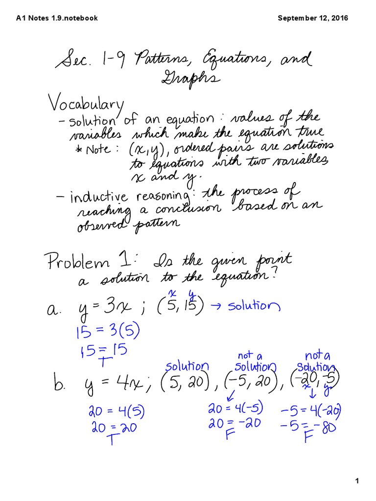 A1 Notes Overview 1.9 | PDF
