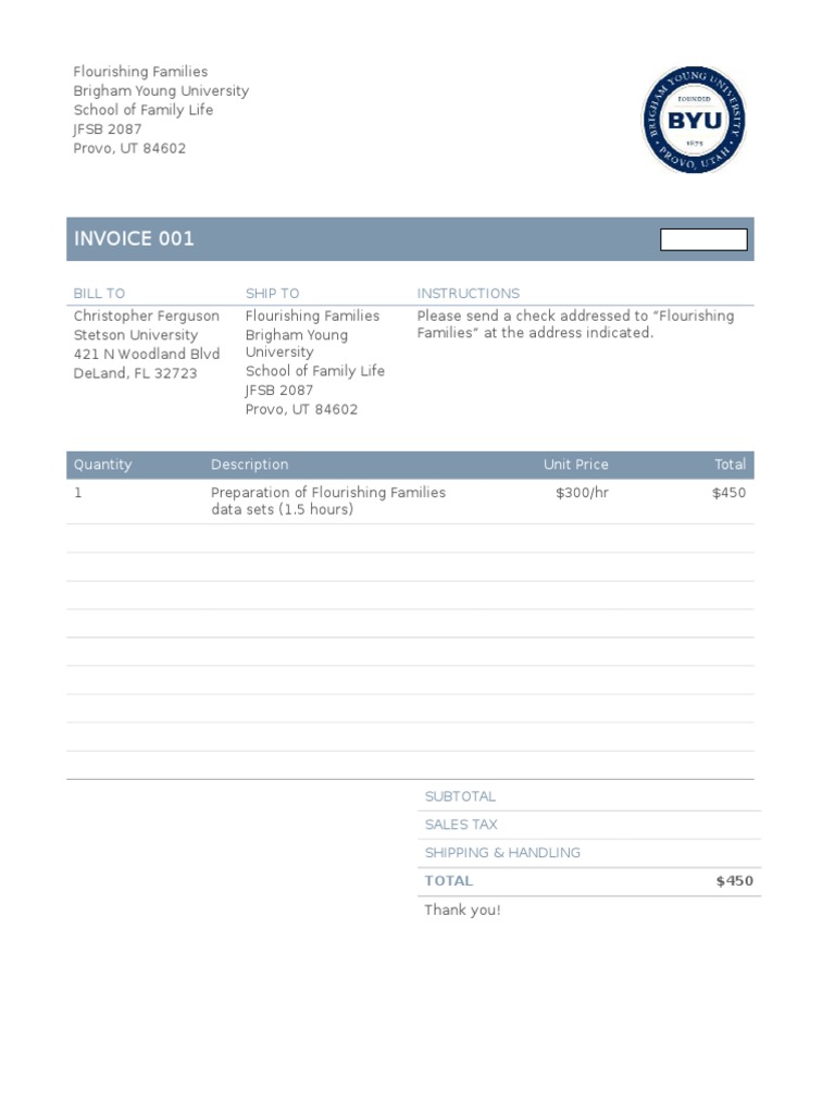 Invoice 001: Bill To Ship To Instructions | PDF | Wellness