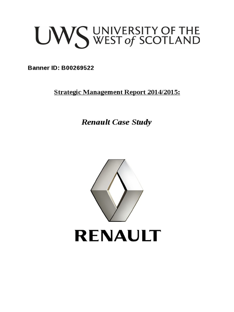 Strategy Renault | PDF | Renault | Strategic Management