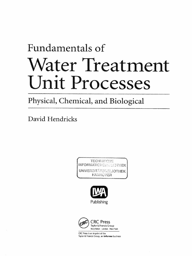 Fundamentals of Water Treatment Unit Processes | Download Free PDF ...
