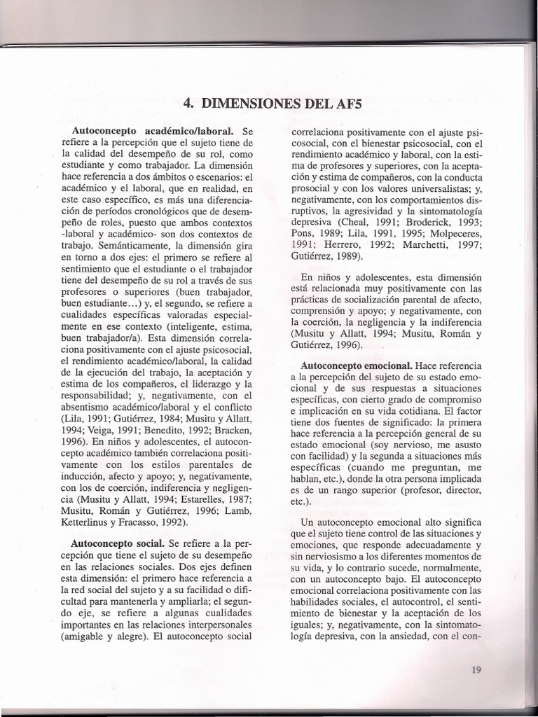 AF-5. Manual | PDF | Depresión (estado de ánimo) | Bienestar