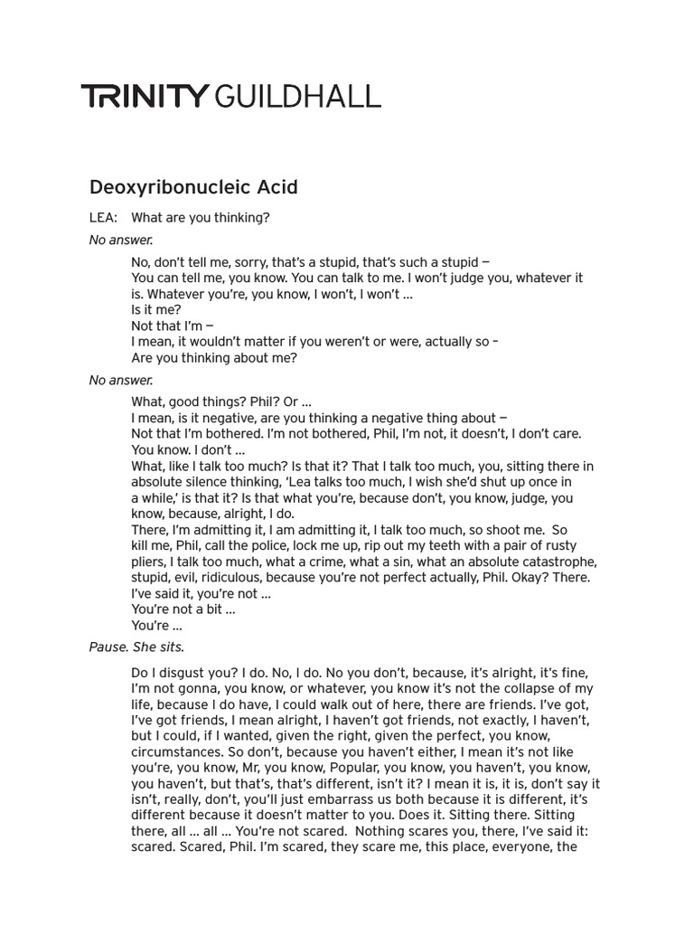 Lea's Monologue - 'DNA' | PDF | Leisure