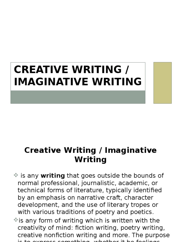 Creative Writing | PDF | Creative Writing | Genre
