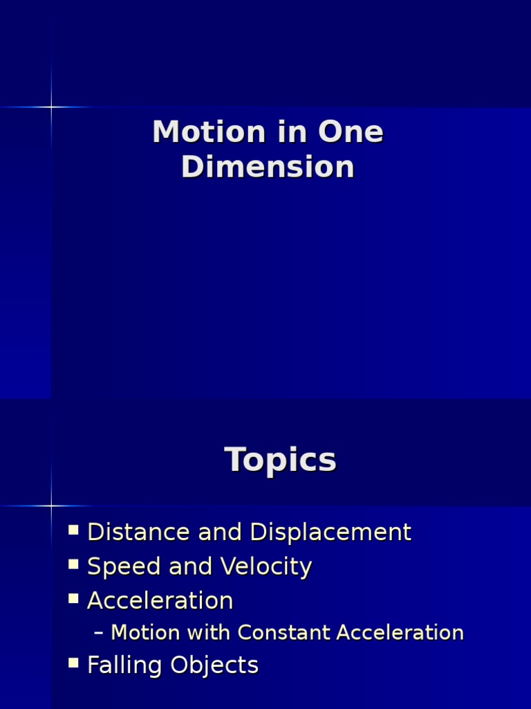 Linear Motion Lecture Pdf Speed Velocity