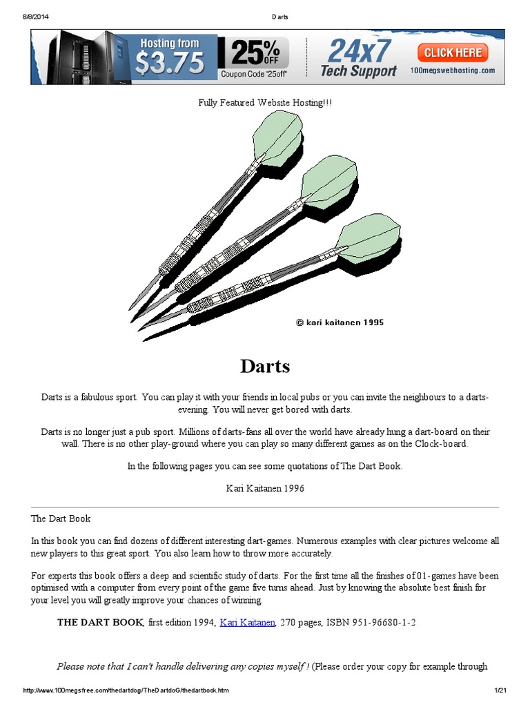 Darts - Basics and Finishes | Probability | Leisure