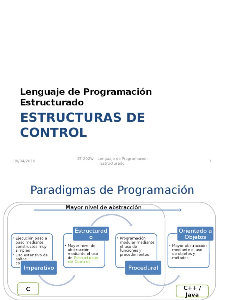 3 - Estructuras de Control | PDF | Lenguaje de programación ...
