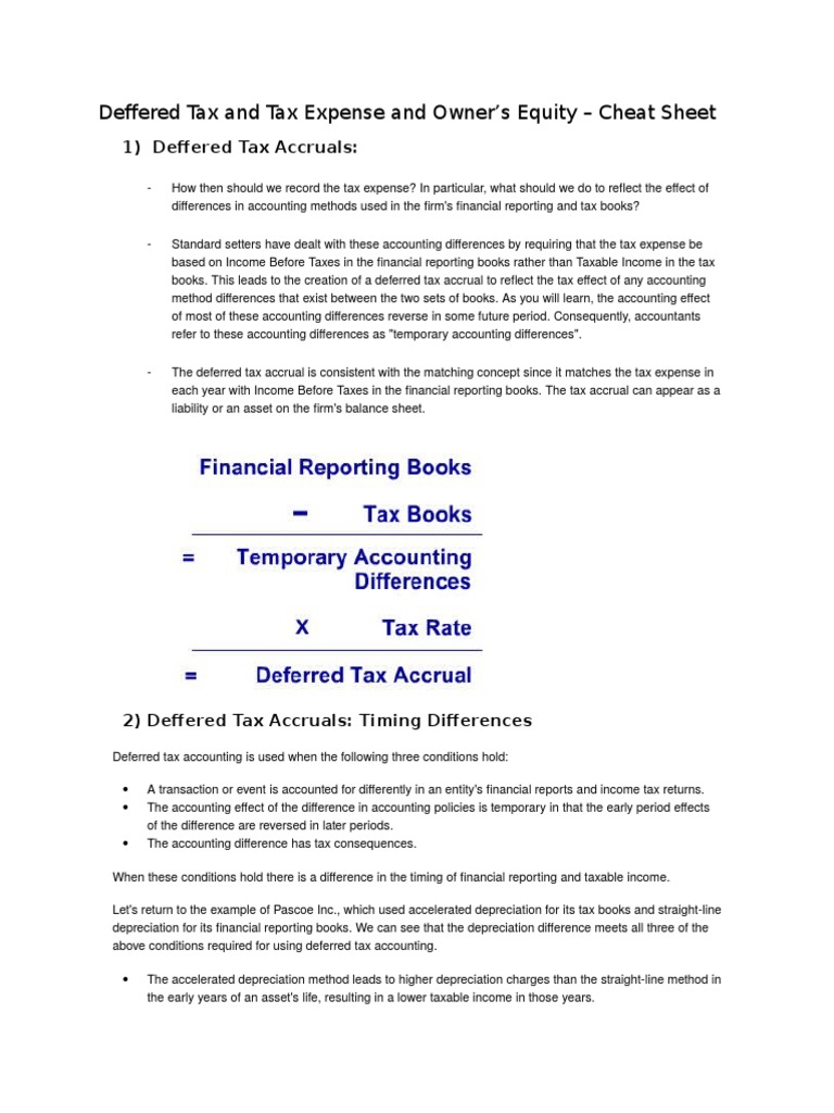 Deferred Tax and Owner’s Equity Overview | PDF | Preferred Stock ...