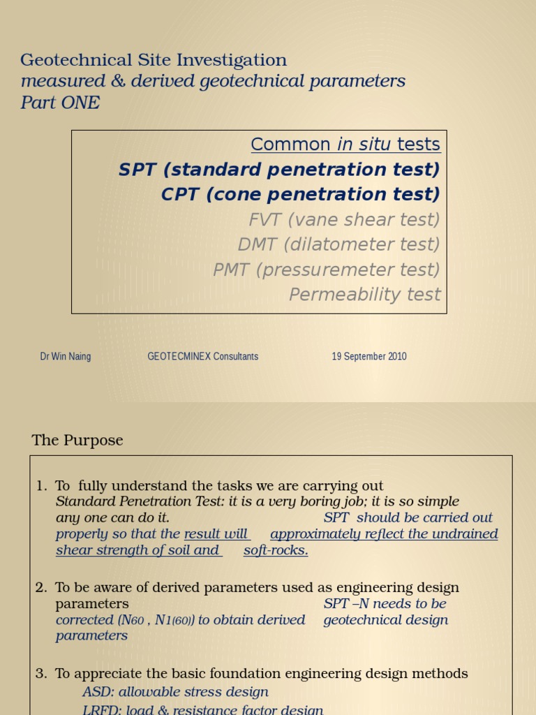In-Situ Tests of Soil | PDF | Geotechnical Engineering | Infrastructure