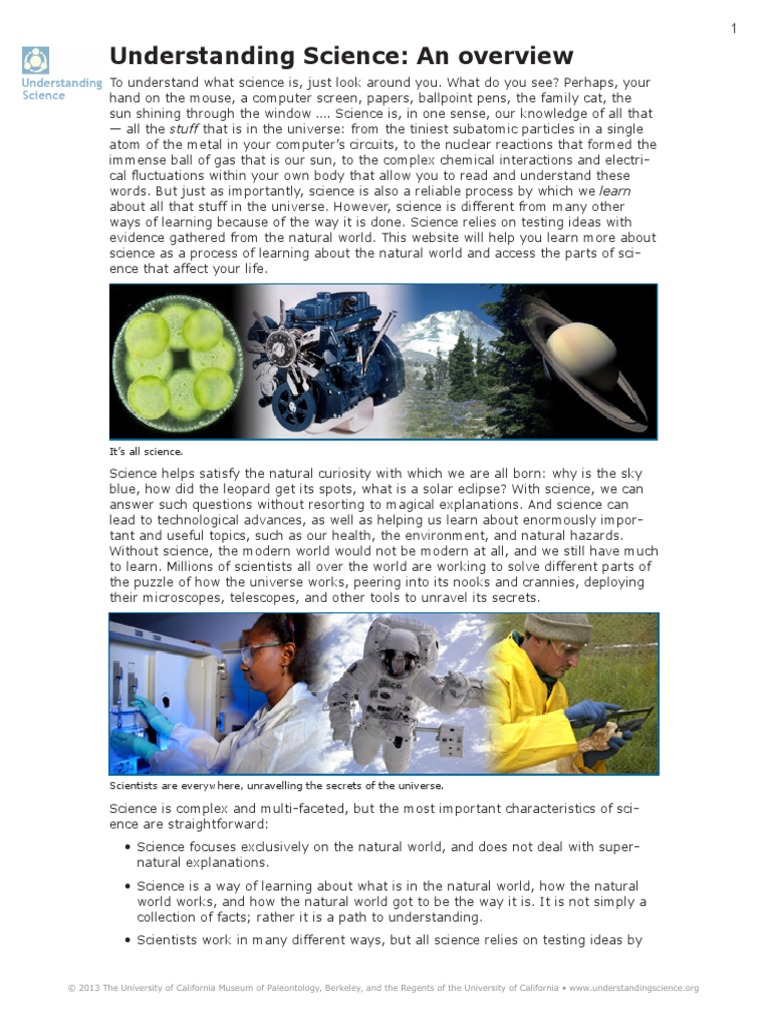 Understanding Science 101 PDF | PDF | Scientist | Universe