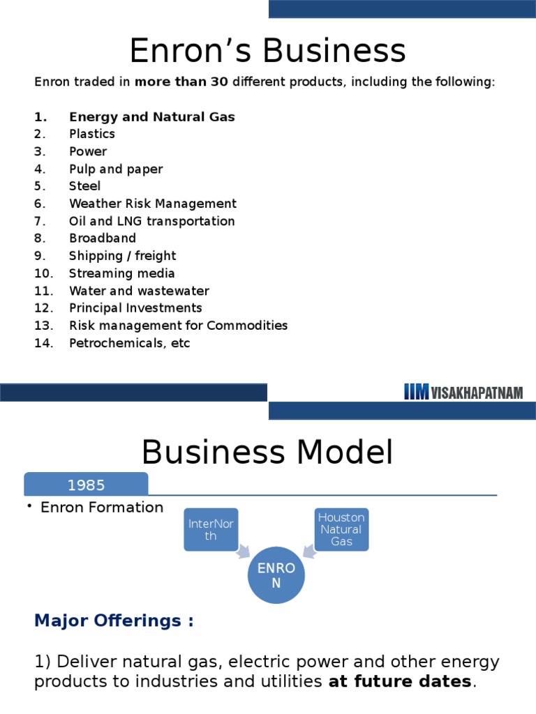 Enron Business & Financial Model | PDF | Enron | Prices