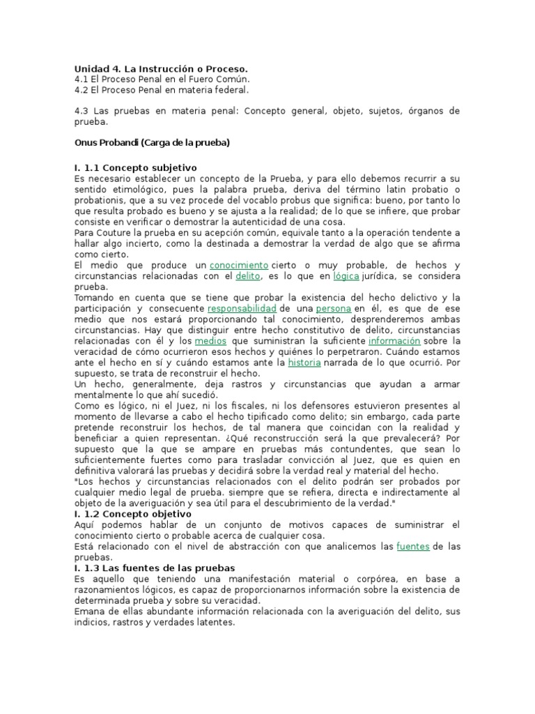 Procedimientos Del Fuero Comun | PDF | Evidencia (ley) | Derecho penal