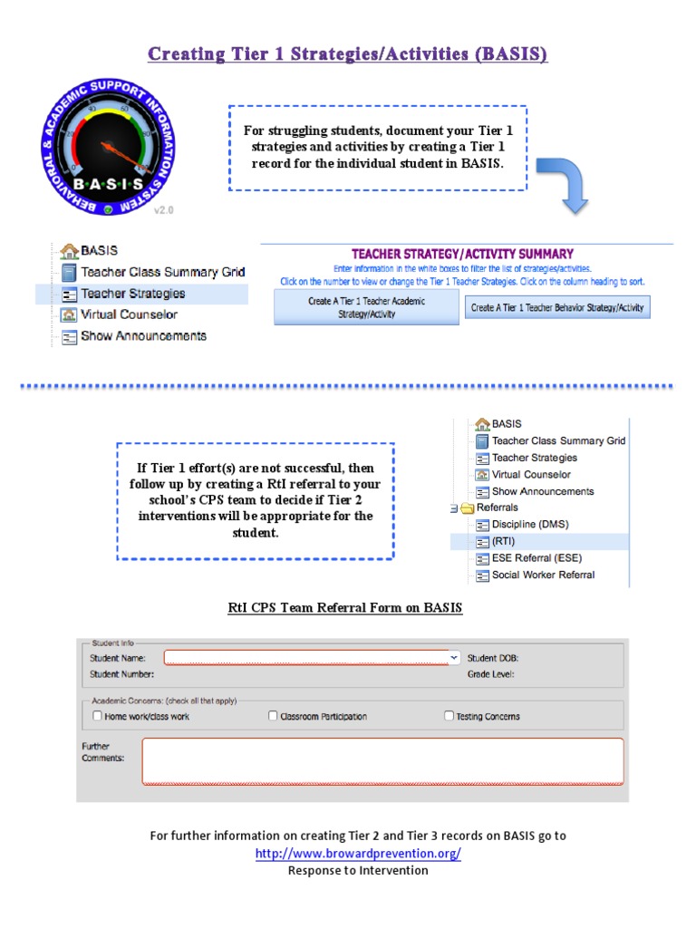Creating-Tier-1-Strategies Activities | PDF