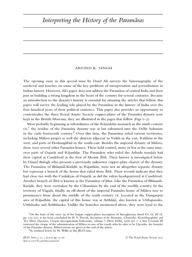History of the Paramara Dynasty | PDF