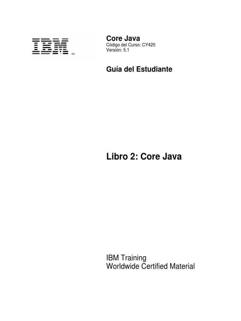 IBM - Core Java - Libro 2 | PDF | Java (lenguaje de programación ...