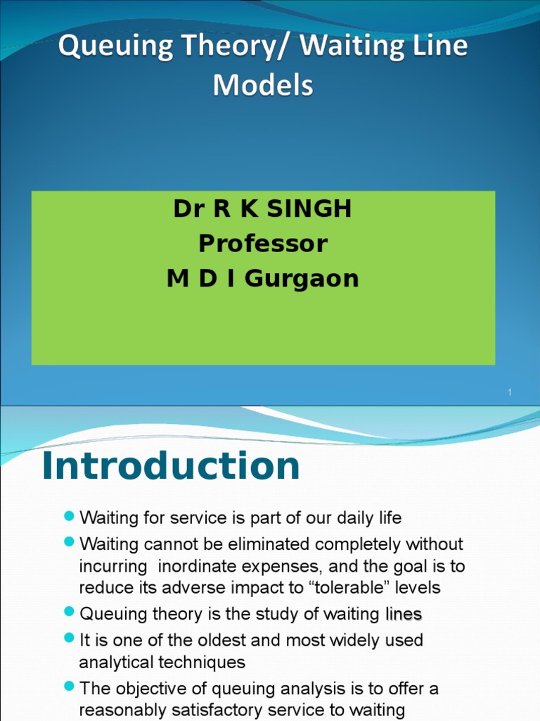 Queing Theory Model | PDF | Probability Distribution | Poisson Distribution