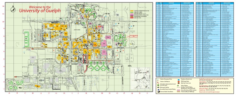 A Campus Map and Building Directory for the University of Guelph | PDF ...