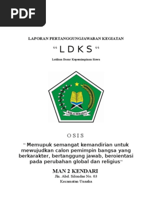 Contoh Laporan Kegiatan Ldks Osis Sma