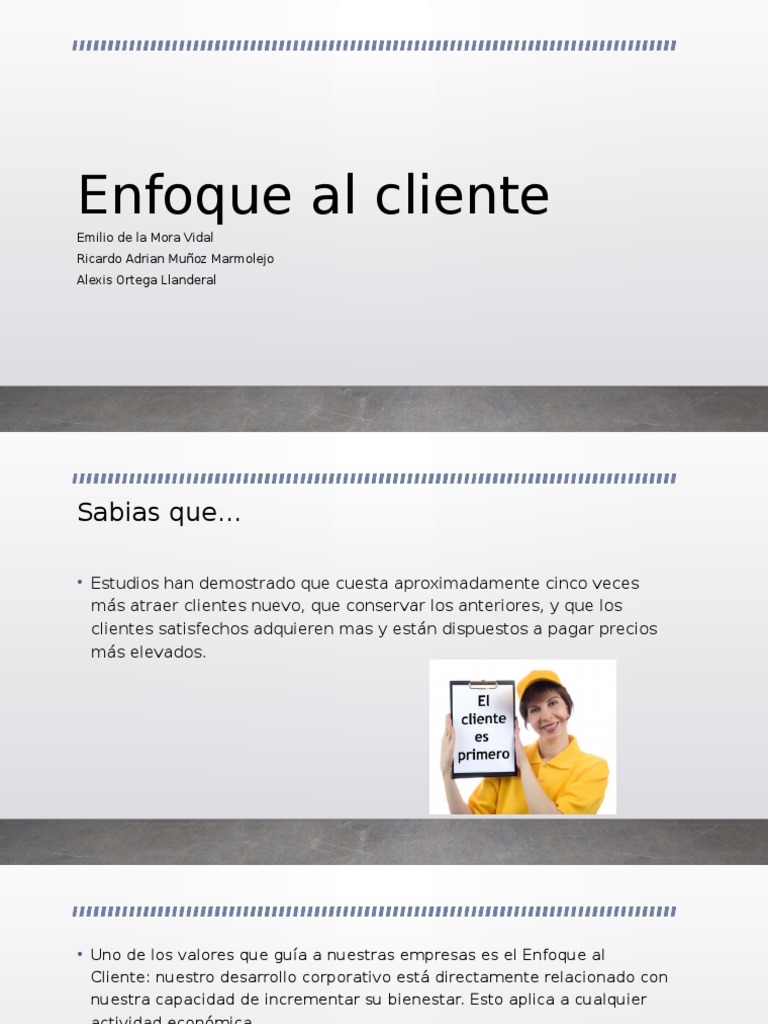 Enfoque Al Cliente | PDF | Cliente | Calidad (comercial)