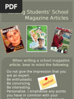 School Magazine Articles | PDF | Question | Couch