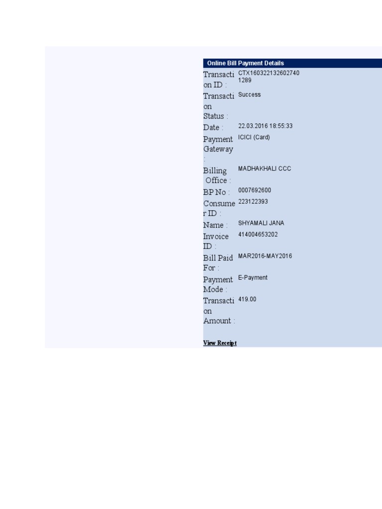 Online Bill Payment Confirmation | PDF | Business | Finance & Money ...