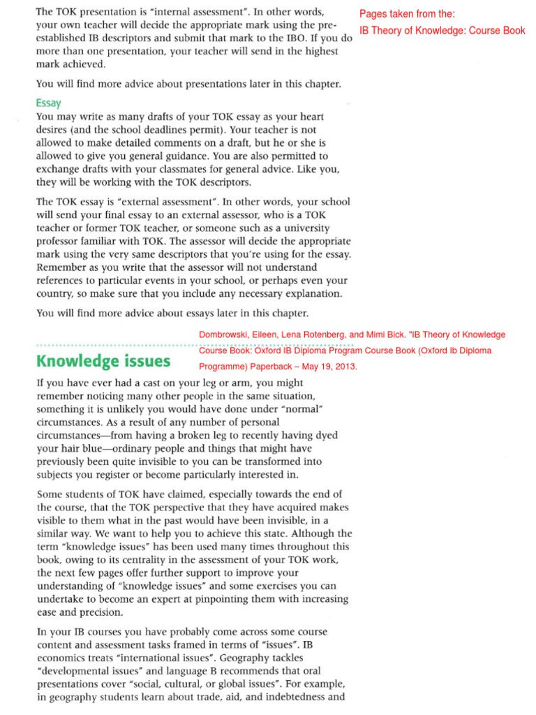 0 KIs TOK Course Book | PDF