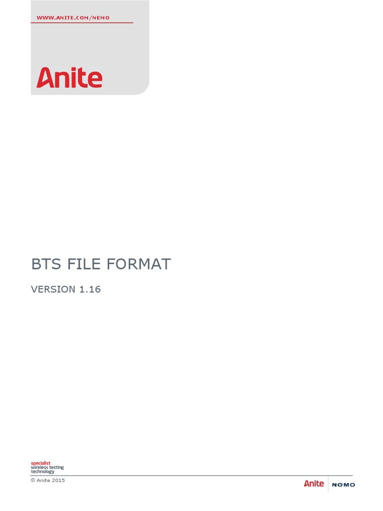 BTS Fileformat 1.16 PDF | PDF | Data Type | Technical Support
