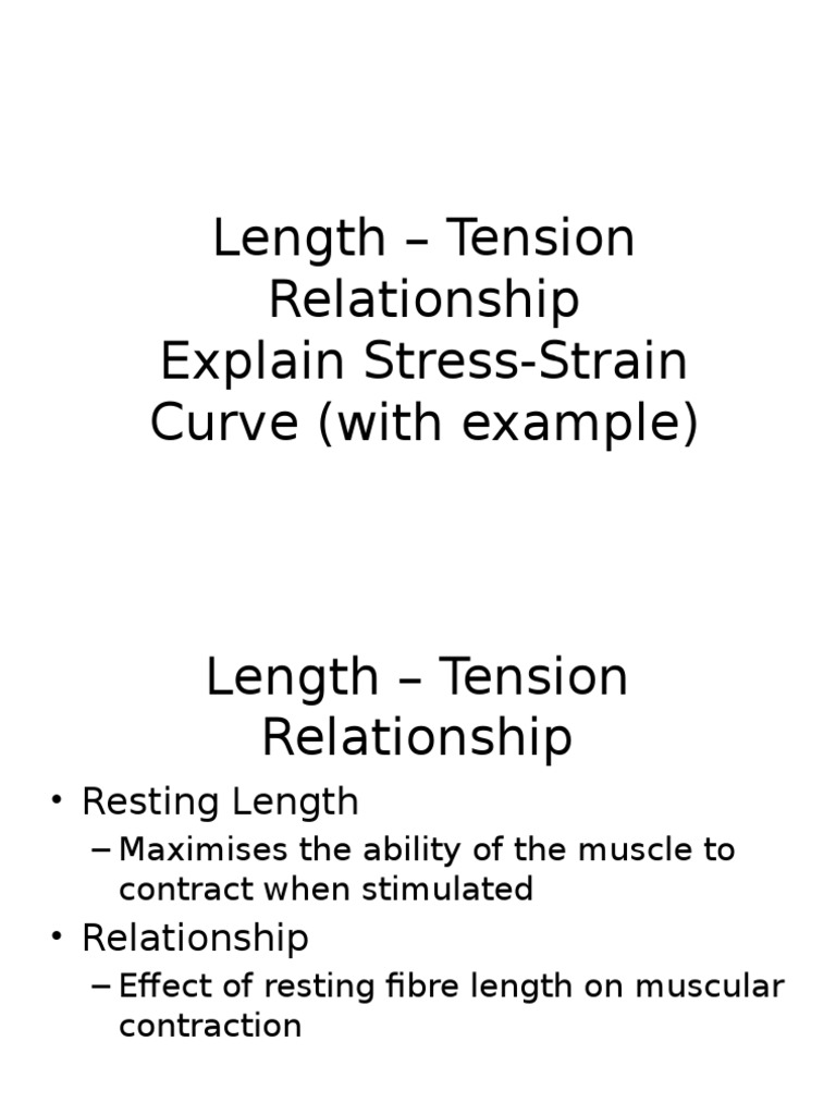 Length-Tension Relationship PTS-II NEW | PDF