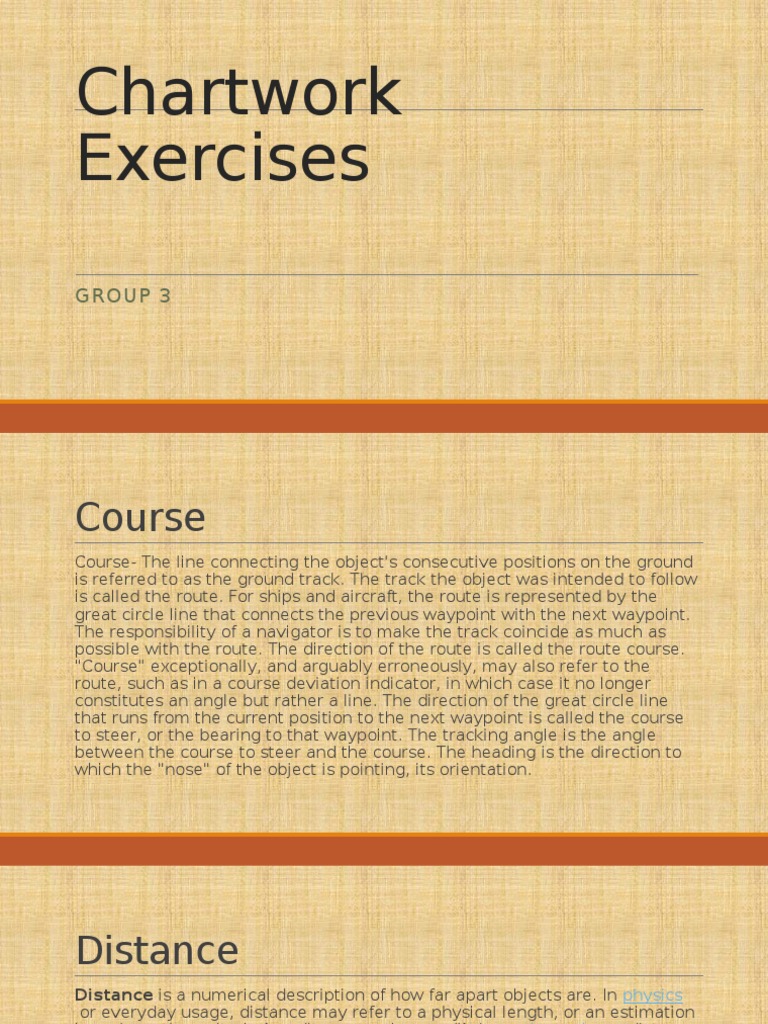 Chartwork Exercises | PDF | Applied And Interdisciplinary Physics | Space