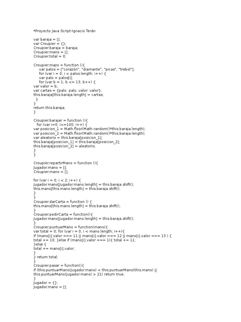 Proyecto Java Script | PDF | Métodos y materiales de enseñanza
