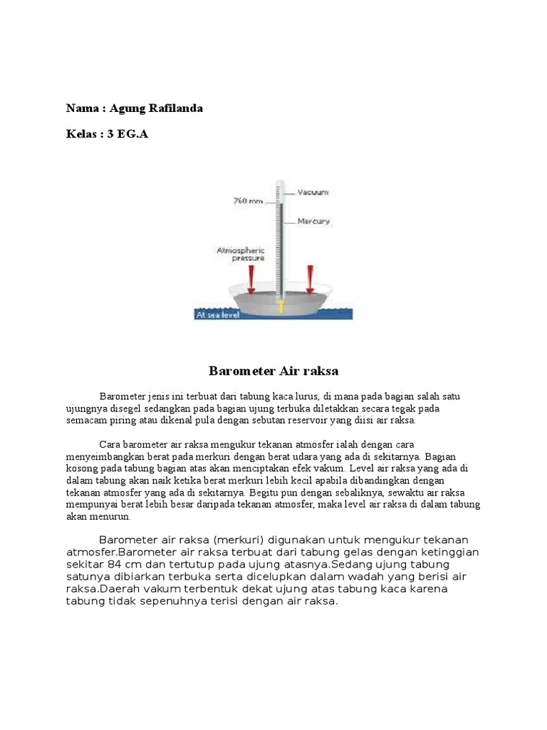 Alat Barometer Air Raksa | PDF