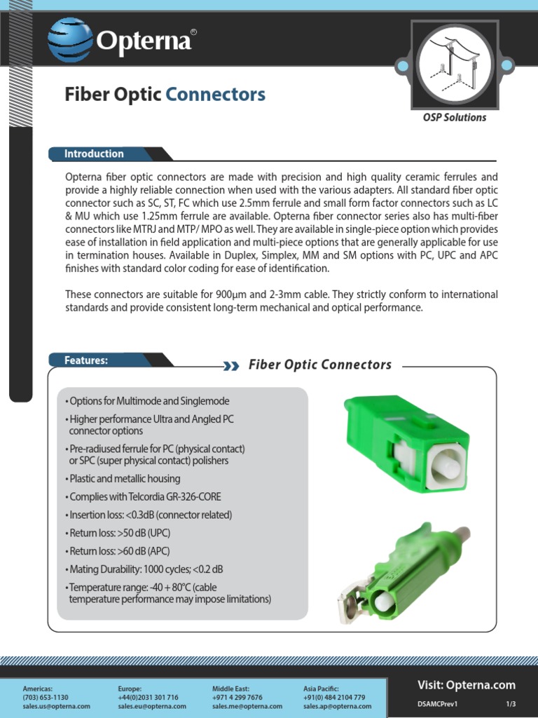 Fiber-Optic-Connectors.pdf | Optical Fiber | Electrical Connector