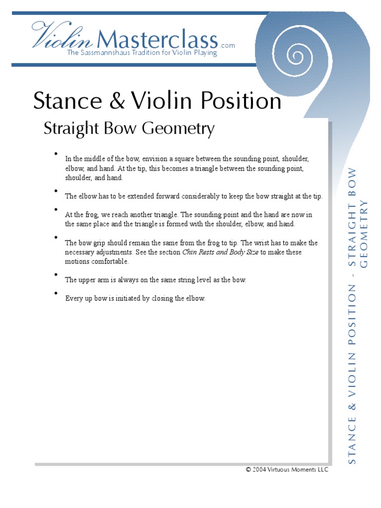 Stance & Violin Position: Masterclass | PDF | Home & Garden