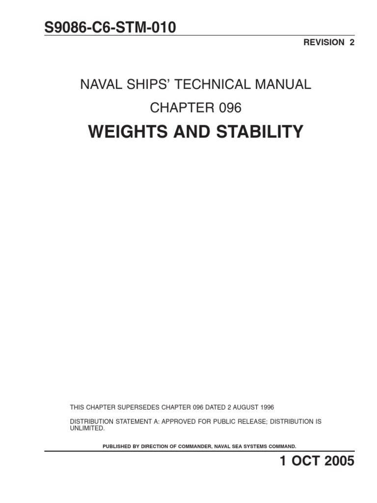 Naval Ships Technical Manual Weights and Stability PDF | PDF | Tonnage ...