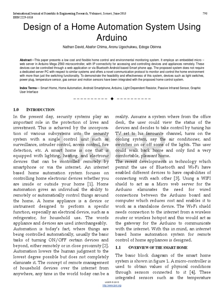 Design Of A Home Automation System Using Arduino Pdf Home Automation Android Operating