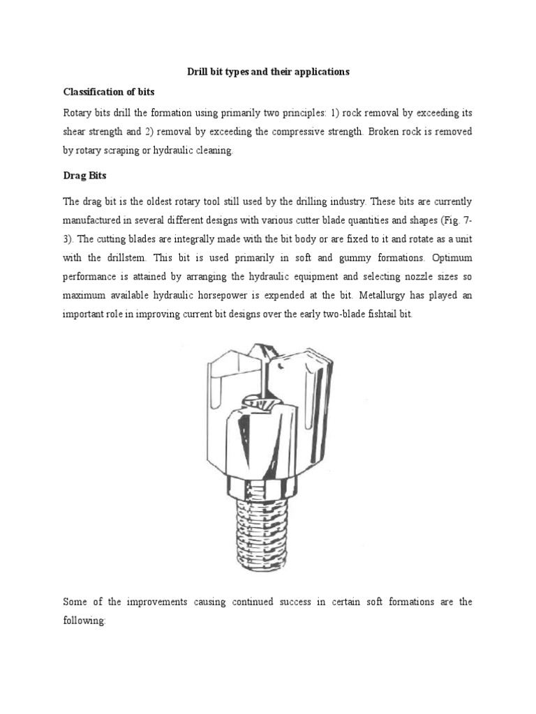 Lecture 5 Drill Bit Types and Their Applications | PDF | Bearing ...