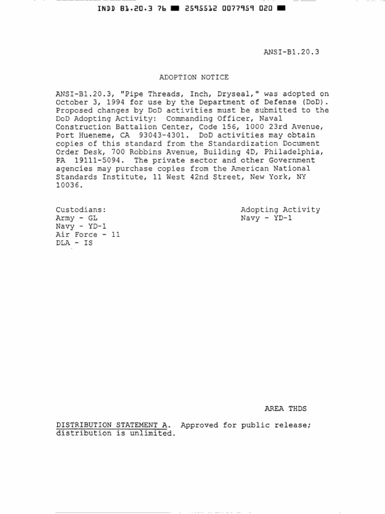 Asme B1 20 3 PDF | PDF