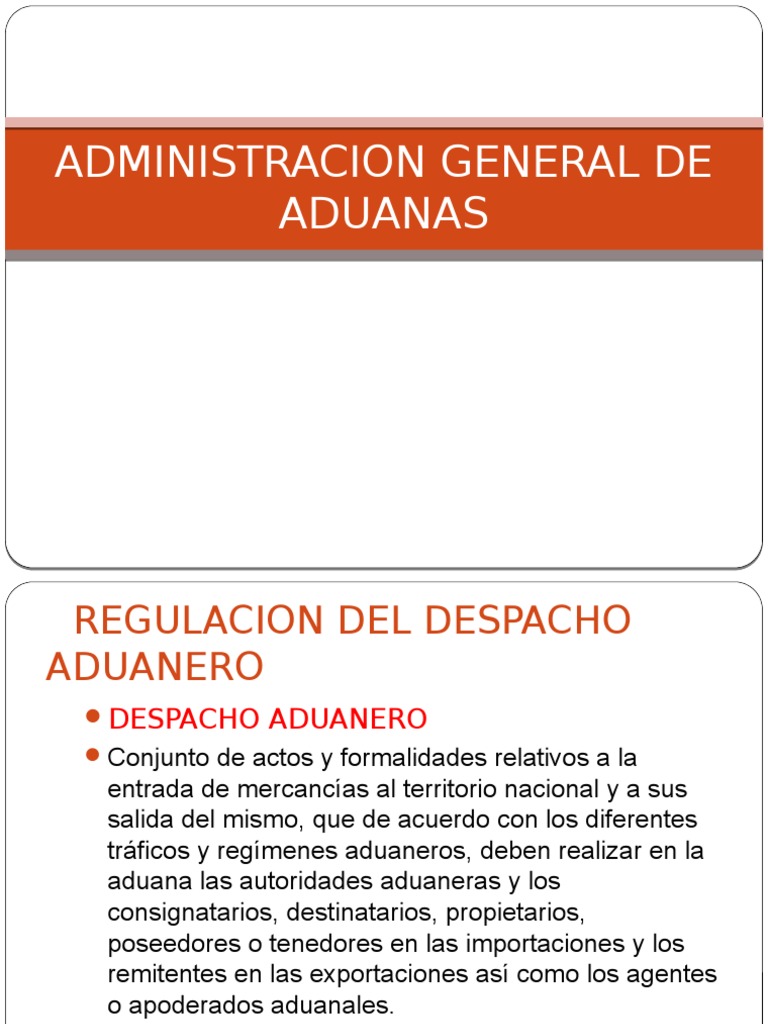 Administracion General de Aduanas | aduana | Comercio