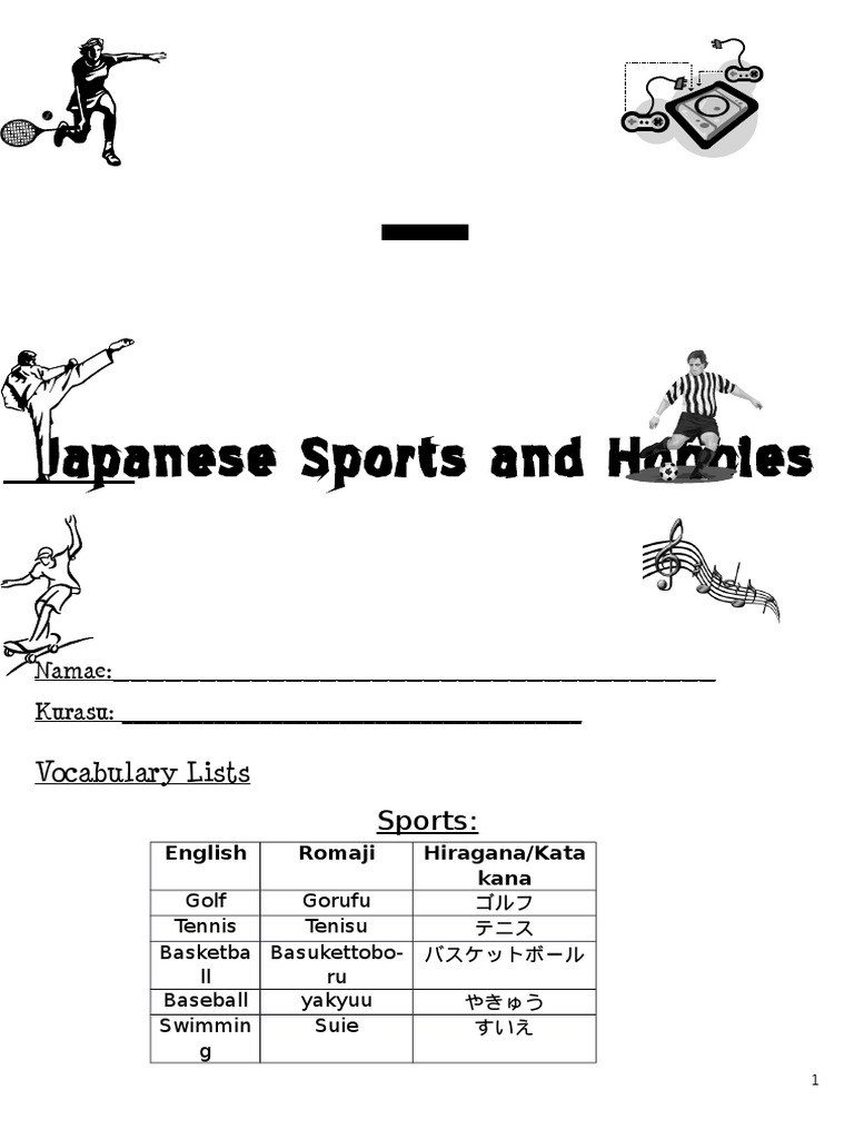 Booklet Sports and Hobbies | PDF