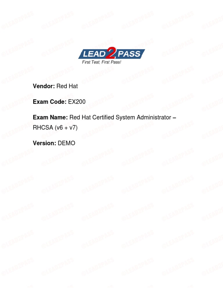 EX200 Demo | PDF | Ip Address | System Software