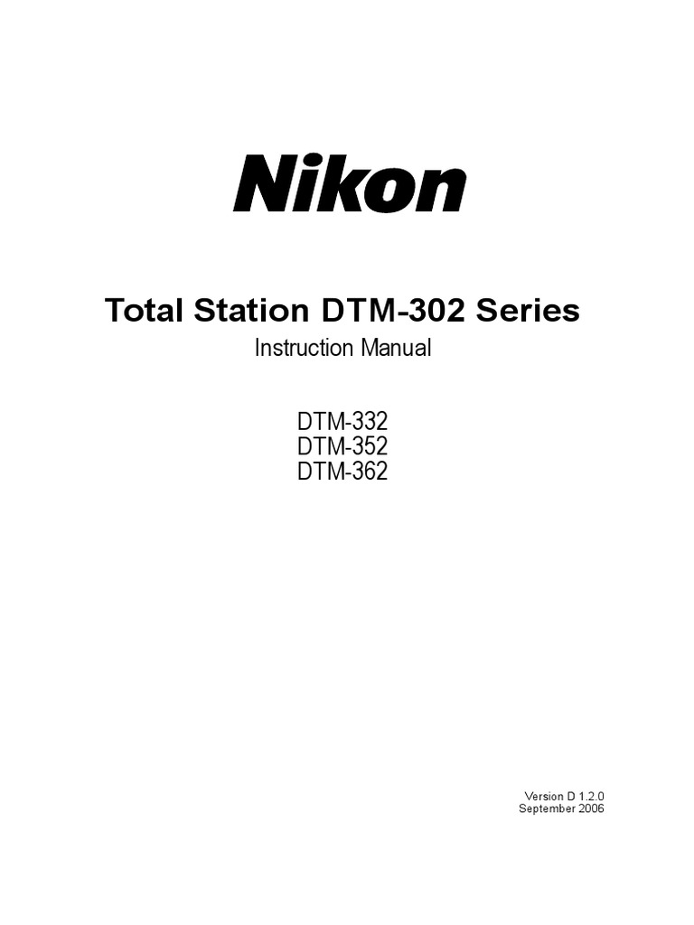 DTM 302 Instruction Manual English | PDF | Battery Charger | Tripod ...