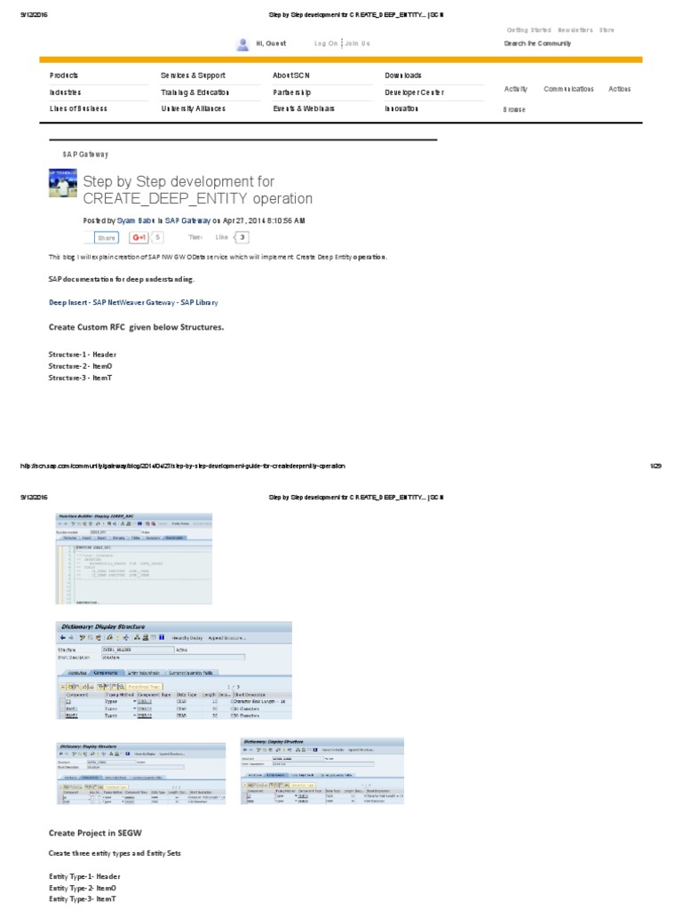 Crud Operation Create - Deep - Entity. Odata | PDF | Data Management | Digital Technology
