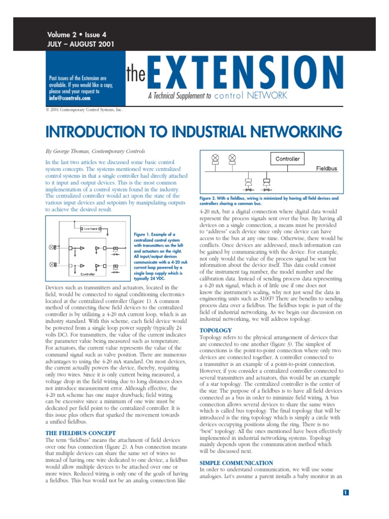 Extension: Introduction To Industrial Networking | PDF | Osi Model | Network Topology