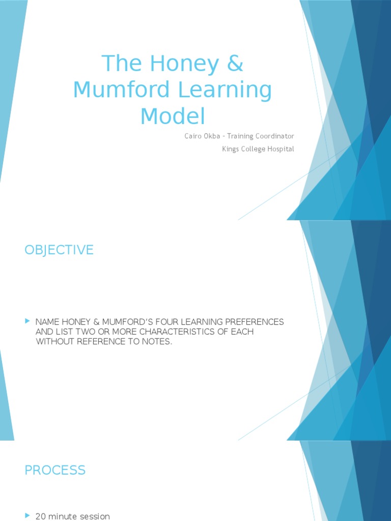 Honey & Mumford's Learning Model | PDF