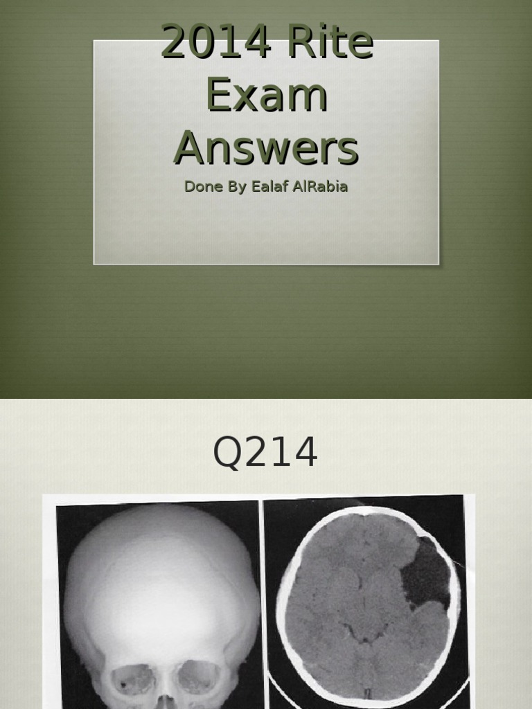 Rite Exam 2014 | PDF