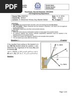Statics Formula Sheet PDF | PDF
