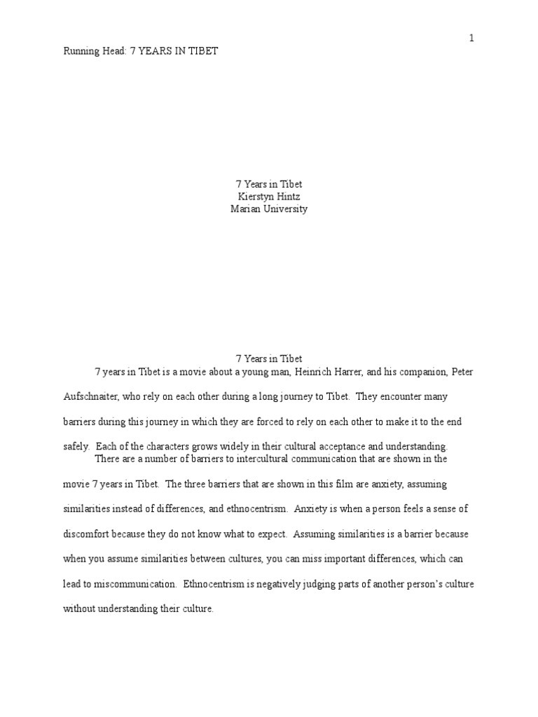 7 Years in Tibet | PDF | Dalai Lama | Behavioural Sciences