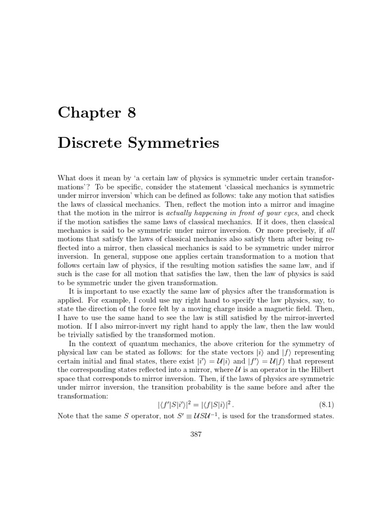 Discrete Symmetry | PDF