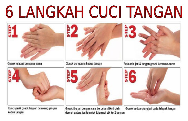 6 Langkah Cuci Tangan | PDF