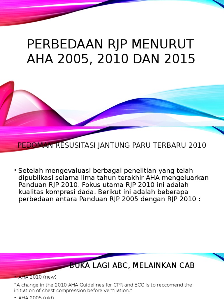 Perbedaan Rjp Menurut Aha 2005 2010 Dan 2015 Pdf