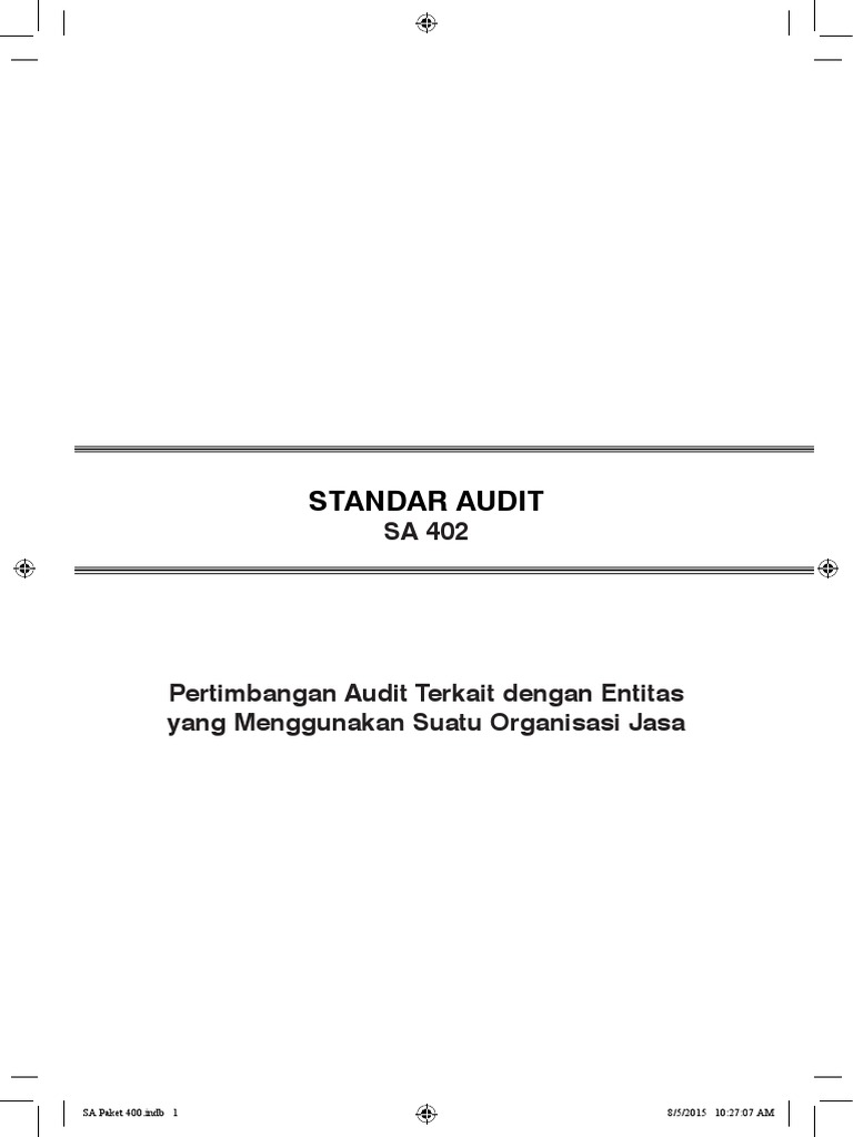 Pertimbangan Audit SA 402 | PDF